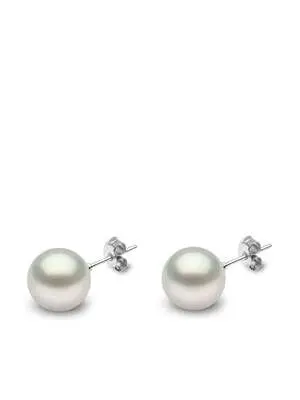 Yoko London 18kt White Gold South Sea Pearl Stud Earrings - Silver