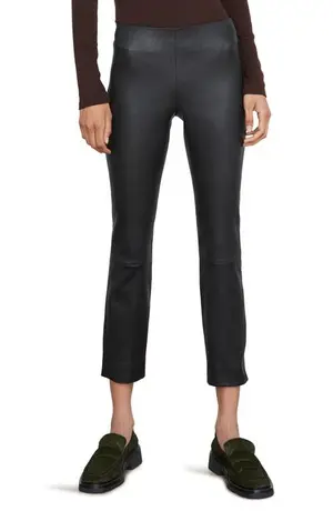 Vince Leather Cropped Leggings