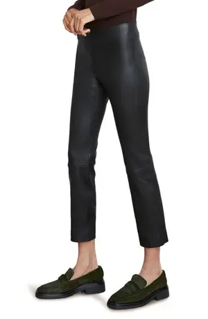 Vince Leather Cropped Leggings