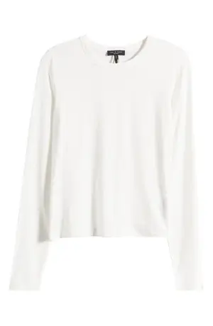 Rag & Bone Icons Luca Slim Fit Long Sleeve Top - Wht