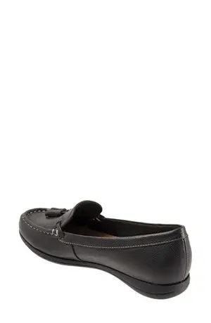 Trotters Dawson Tassel Loafer - Black Leather