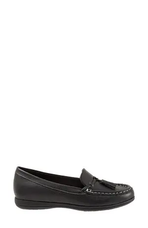 Trotters Dawson Tassel Loafer - Black Leather