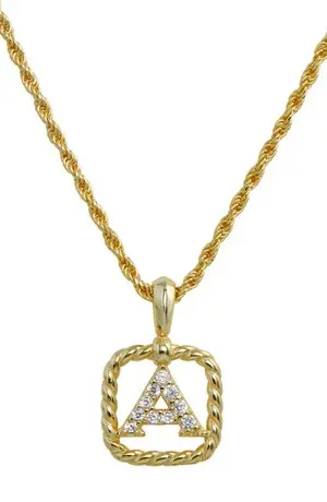 SAVVY CIE JEWELS SAVVY CIE JEWELS Initial Pendant Necklace Yellow-a