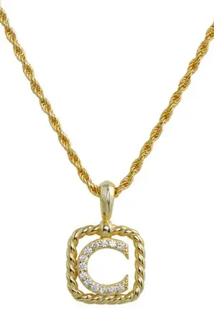SAVVY CIE JEWELS Initial Pendant Necklace - Yellow-c