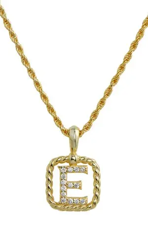 SAVVY CIE JEWELS Initial Pendant Necklace - Yellow-e