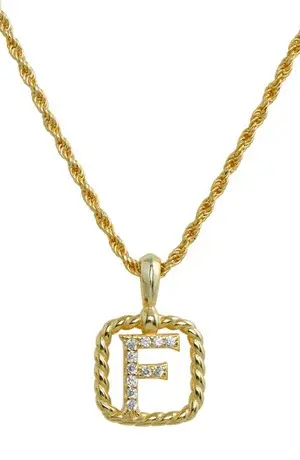 SAVVY CIE JEWELS Initial Pendant Necklace - Yellow-f