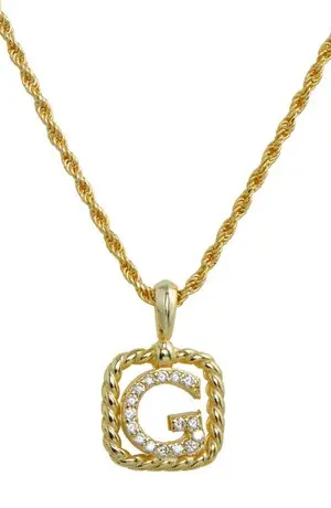 SAVVY CIE JEWELS SAVVY CIE JEWELS Initial Pendant Necklace Yellow-g