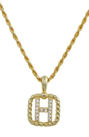 SAVVY CIE JEWELS SAVVY CIE JEWELS Initial Pendant Necklace Yellow-h