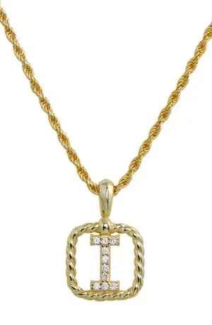 SAVVY CIE JEWELS SAVVY CIE JEWELS Initial Pendant Necklace Yellow-i