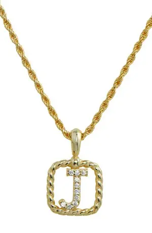 SAVVY CIE JEWELS Initial Pendant Necklace - Yellow-j
