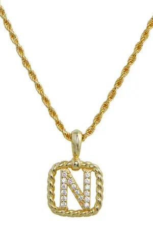 SAVVY CIE JEWELS SAVVY CIE JEWELS Initial Pendant Necklace Yellow-n