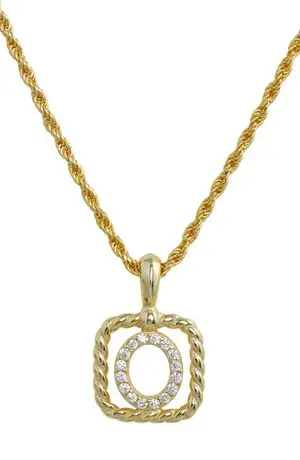 SAVVY CIE JEWELS SAVVY CIE JEWELS Initial Pendant Necklace Yellow-o