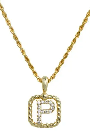 SAVVY CIE JEWELS SAVVY CIE JEWELS Initial Pendant Necklace Yellow-p