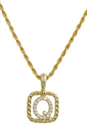 SAVVY CIE JEWELS SAVVY CIE JEWELS Initial Pendant Necklace Yellow-q