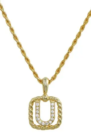 SAVVY CIE JEWELS SAVVY CIE JEWELS Initial Pendant Necklace Yellow-u