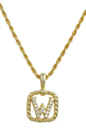 SAVVY CIE JEWELS SAVVY CIE JEWELS Initial Pendant Necklace Yellow-w