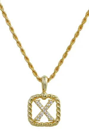 SAVVY CIE JEWELS SAVVY CIE JEWELS Initial Pendant Necklace Yellow-x