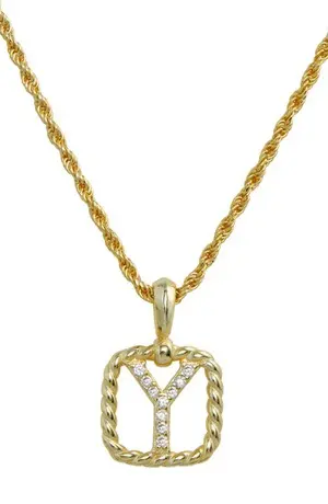 SAVVY CIE JEWELS SAVVY CIE JEWELS Initial Pendant Necklace Yellow-y