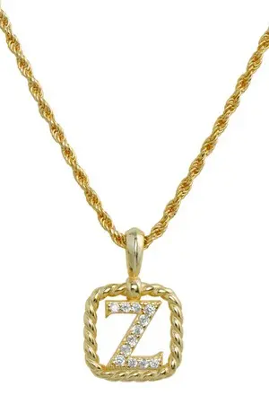 SAVVY CIE JEWELS SAVVY CIE JEWELS Initial Pendant Necklace Yellow-z