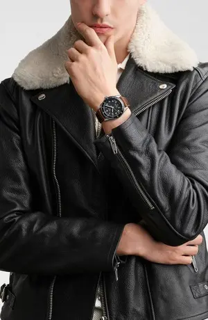 LONGINES Spirit Zulu Time Strap Watch - Black