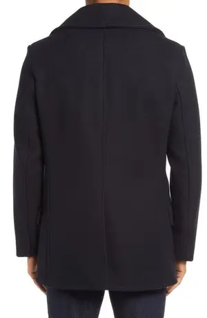 SCHOTT Melton Wool-blend Pea Coat