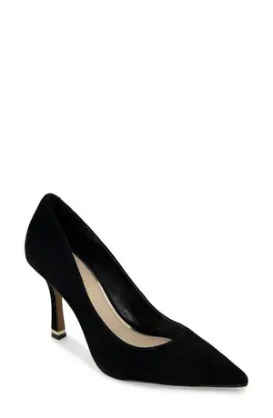 KENNETH COLE Romi Pointed Toe Pumps Black Suede
