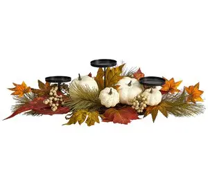 NEARLY NATURAL 22' Fall Pumpkin & Maple Leaf Ca Ndelabrum - One-color
