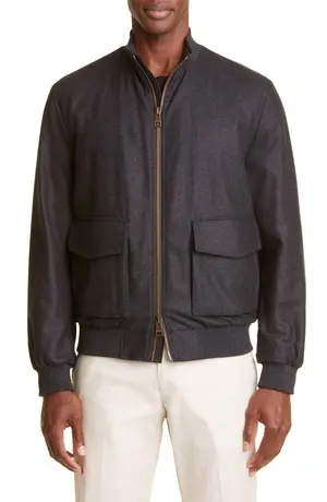 Boglioli Virgin Wool Bomber Jacket