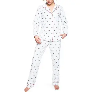 PETITE PLUME Holiday Journey Cotton Pajamas - White