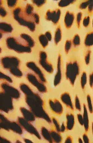 Stella McCartney Animal Print Long Sleeve Tie Waist Jumpsuit