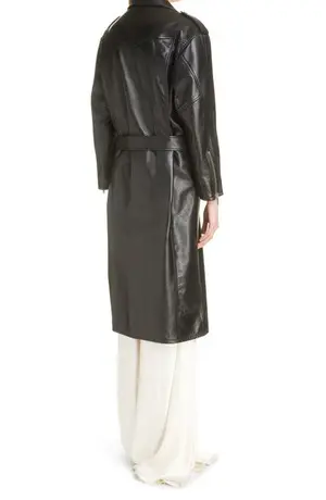 Saint Laurent Lambskin Leather Long Motorcycle Jacket