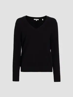 Vince Weekend V-neck Cashmere Sweater Black