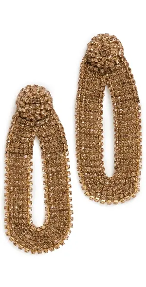 Deepa Gurnani Deepa Gurnani Shyna Mesh Hoop Earrings Gold