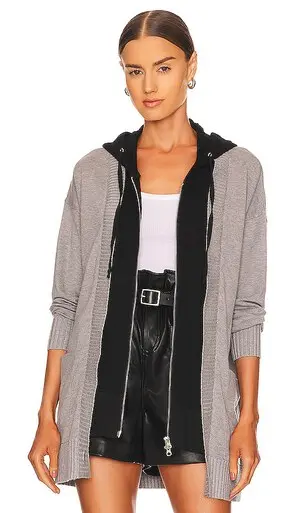 Central Park West Brynn Long Dickie Cardigan - Heather Grey