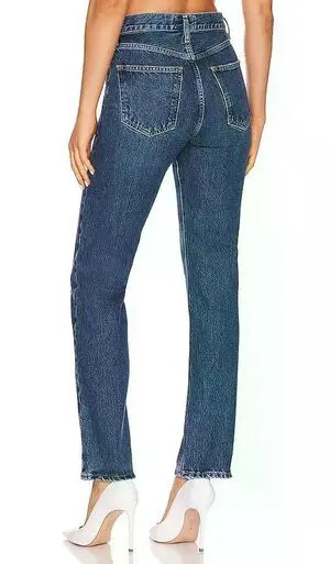 AGOLDE Lana Mid Rise Straight In Denim-light
