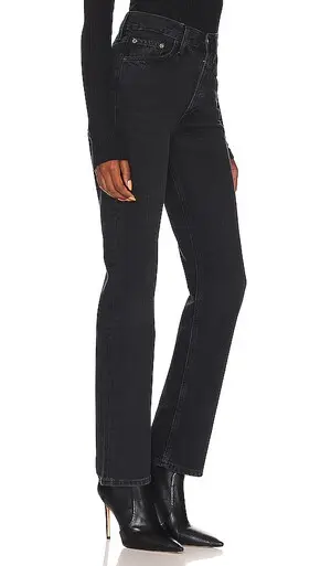 AGOLDE Lana Mid Rise Straight Jeans - Conduct