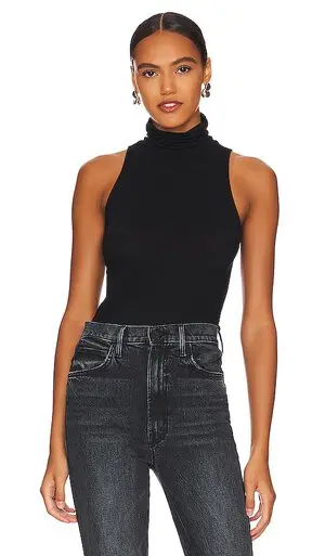 Enza Costa Cashmere Halter Turtleneck - Black