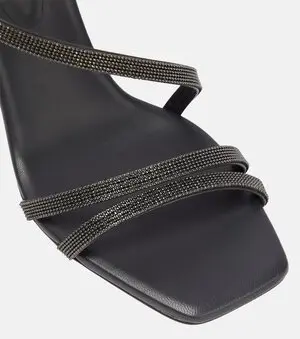 Brunello Cucinelli Embellished Leather Sandals