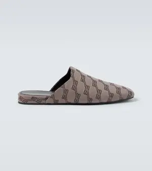 Balenciaga Cozy Bb Monogram Jacquard Slippers