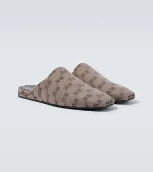 Balenciaga Cozy Bb Monogram Jacquard Slippers