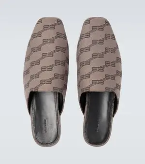 Balenciaga Cozy Bb Monogram Jacquard Slippers