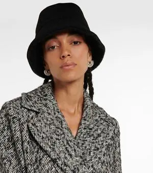 Max Mara Fiducia Logo Bucket Hat - Black