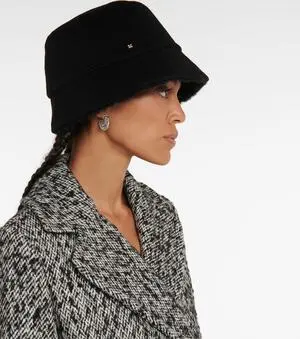 Max Mara Fiducia Logo Bucket Hat - Black