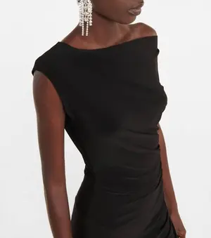 Norma Kamali Off-shoulder Jersey Gown