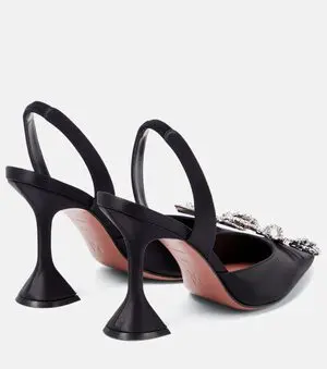 Amina Muaddi Rosie Slingback Pumps - Black