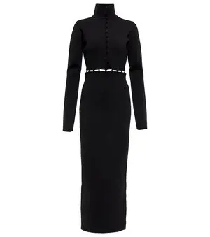Nanushka Kaida Mockneck Cut-out Midi Dress