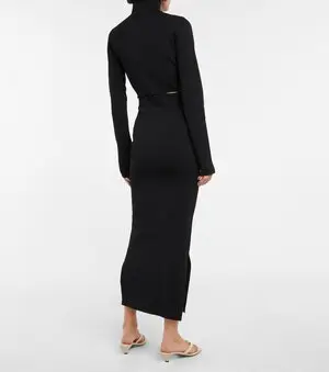Nanushka Kaida Mockneck Cut-out Midi Dress