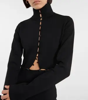 Nanushka Kaida Mockneck Cut-out Midi Dress