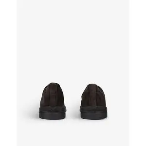 Zegna Triple Stitch Leather And Fabric Low-top Trainers