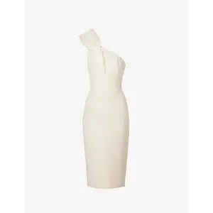 Rachel Gilbert Miche One-shoulder Woven Midi Dress